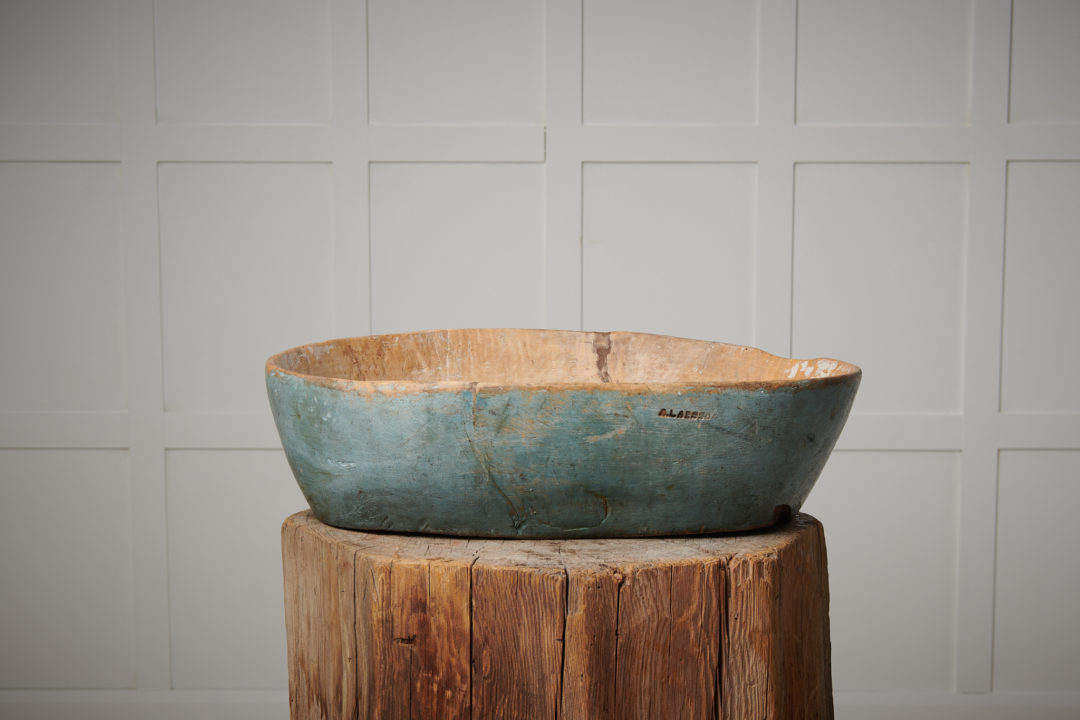 Rare Antique Wood Bowl - Frånö Antik